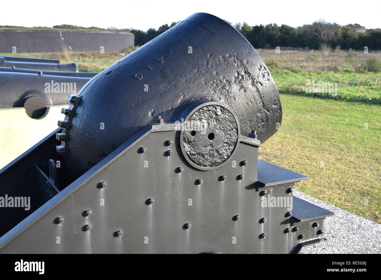 Civil war era 13 inch mortar in Battery Park Charleston South Carolina ...