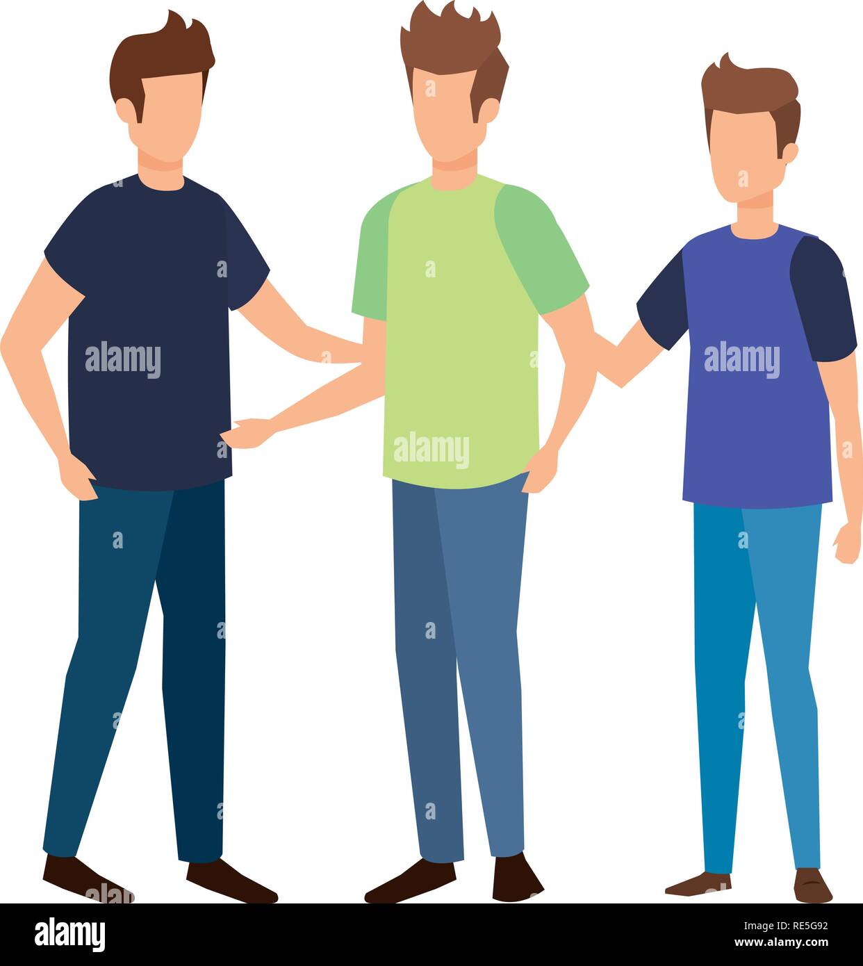 group of men avatars characters Stock Vector Image & Art - Alamy