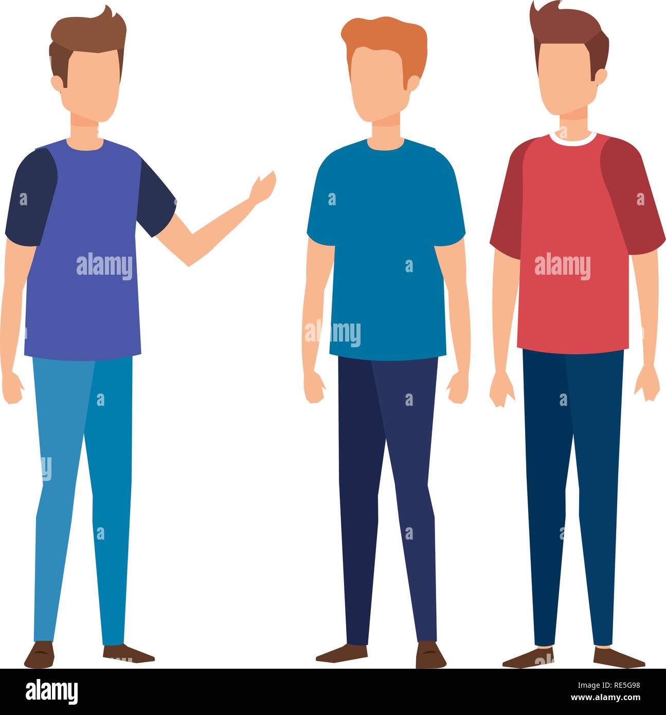 group of men avatars characters Stock Vector Image & Art - Alamy