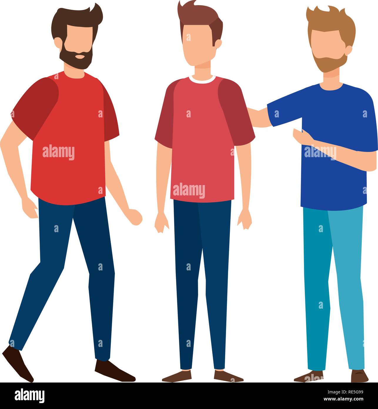 group of men avatars characters Stock Vector Image & Art - Alamy