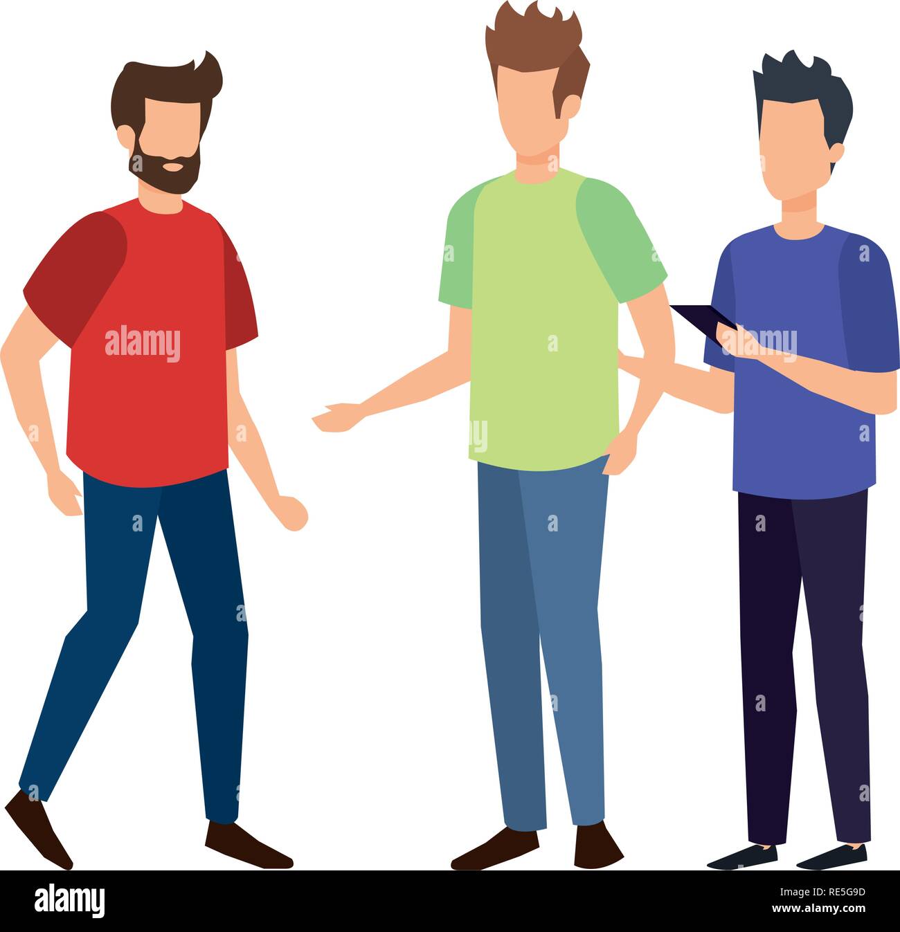 group of men avatars characters Stock Vector Image & Art - Alamy
