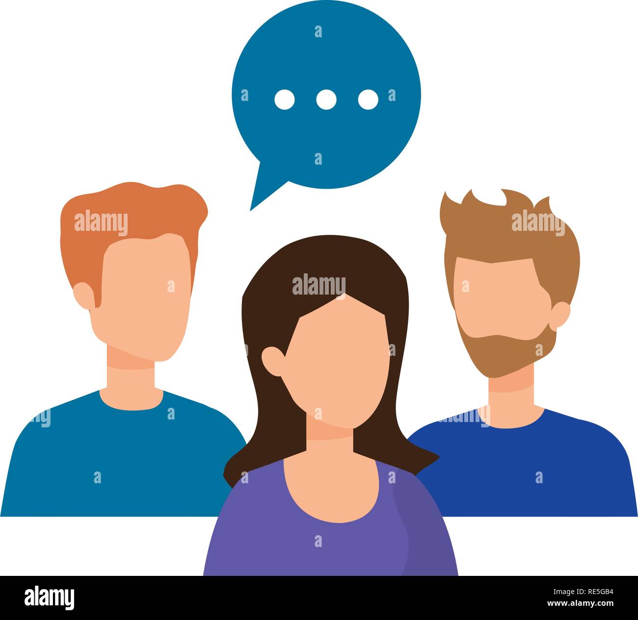 group of people with speech bubble characters Stock Vector Image & Art ...