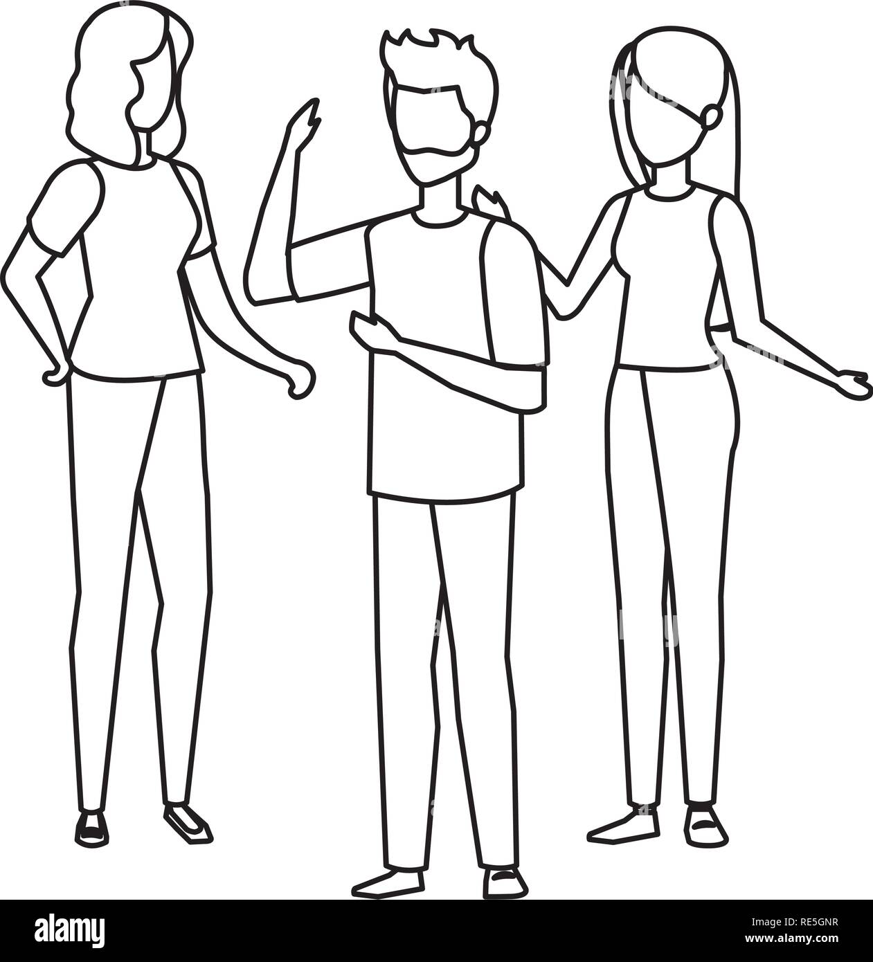group of people characters Stock Vector Image & Art - Alamy