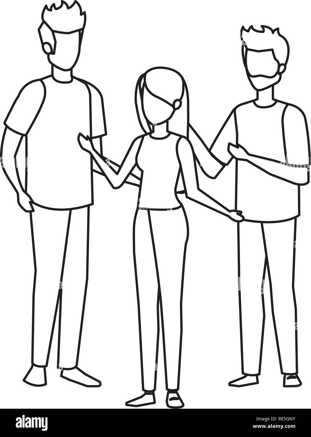 group of people characters Stock Vector Image & Art - Alamy