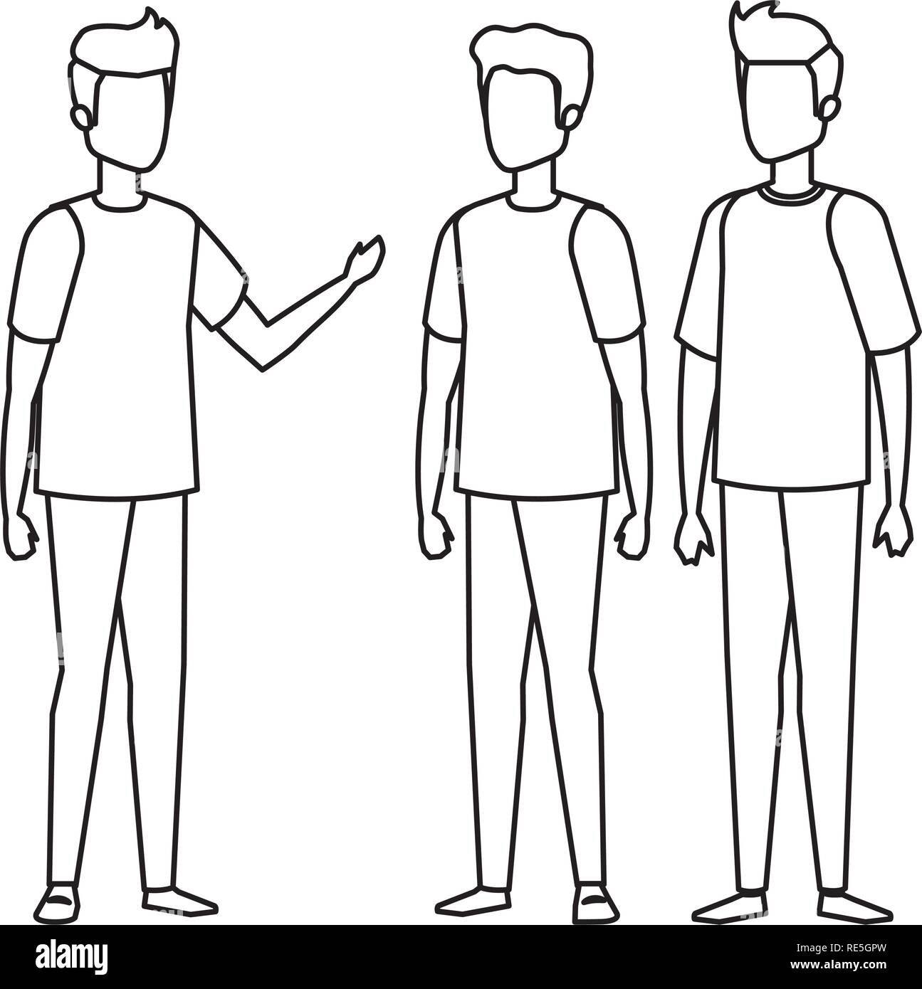 group of men avatars characters Stock Vector Image & Art - Alamy