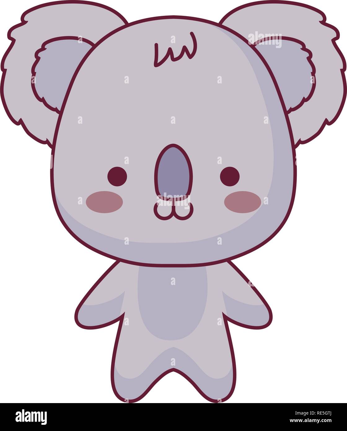 cute and little koala character vector illustration design Stock Vector ...