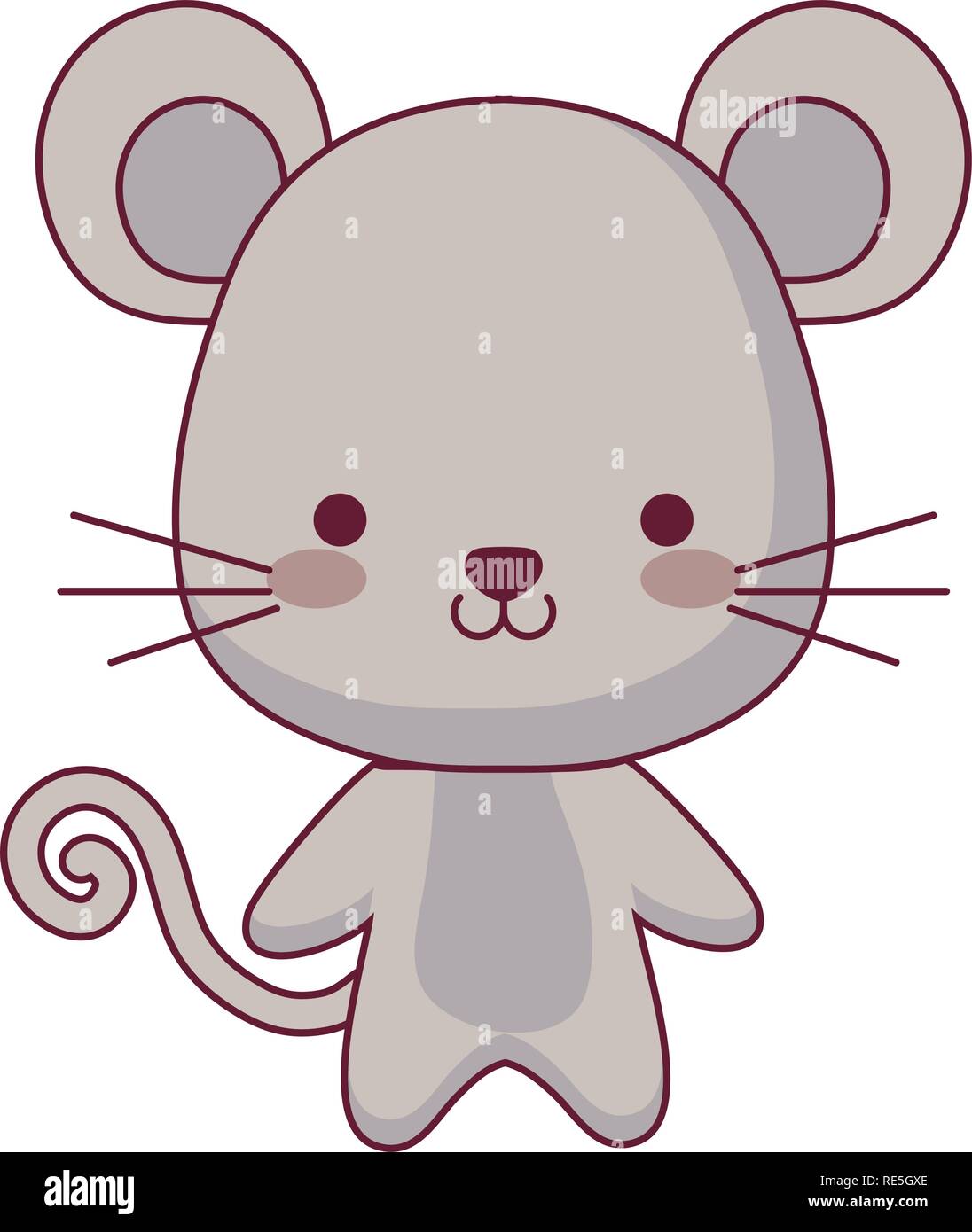 cute and little mouse character vector illustration design Stock Vector ...