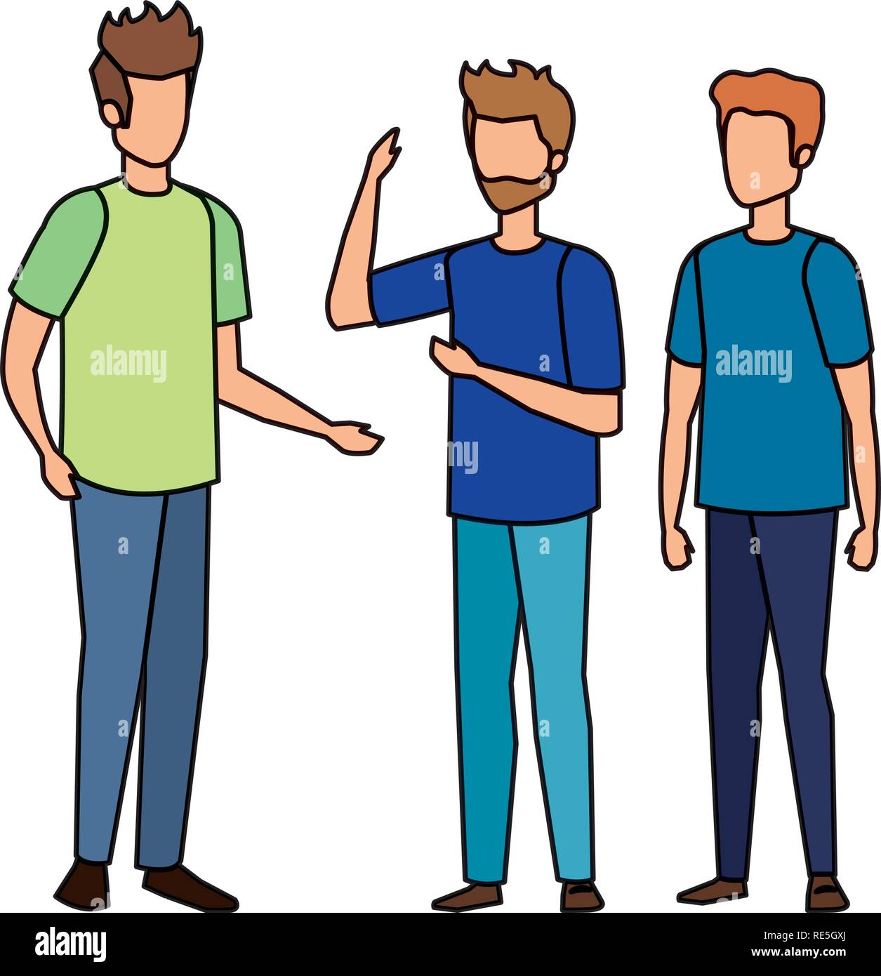 group of men avatars characters Stock Vector Image & Art - Alamy