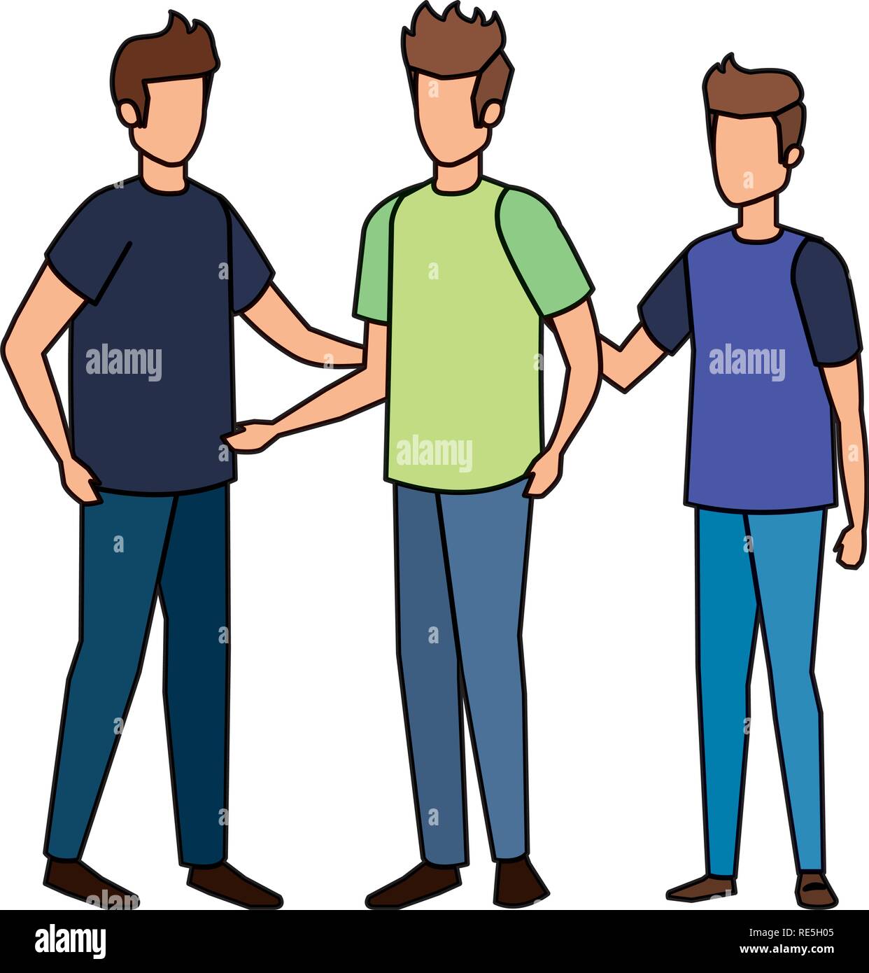 group of men avatars characters Stock Vector Image & Art - Alamy