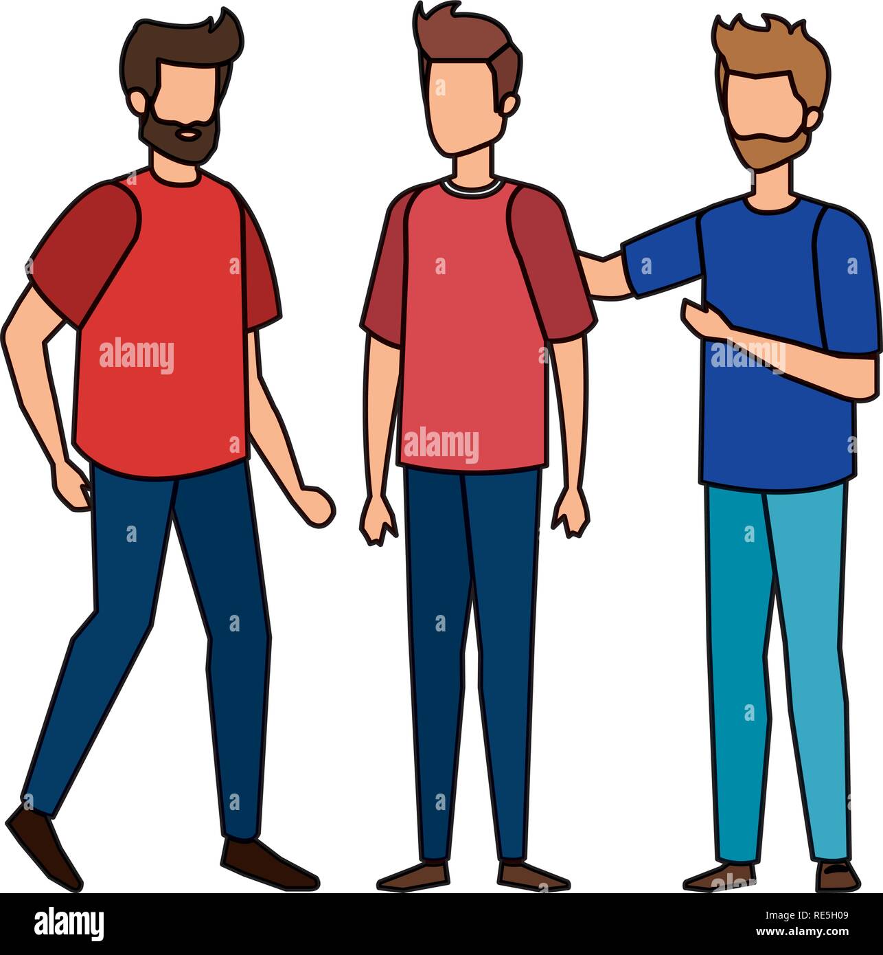 group of men avatars characters Stock Vector Image & Art - Alamy