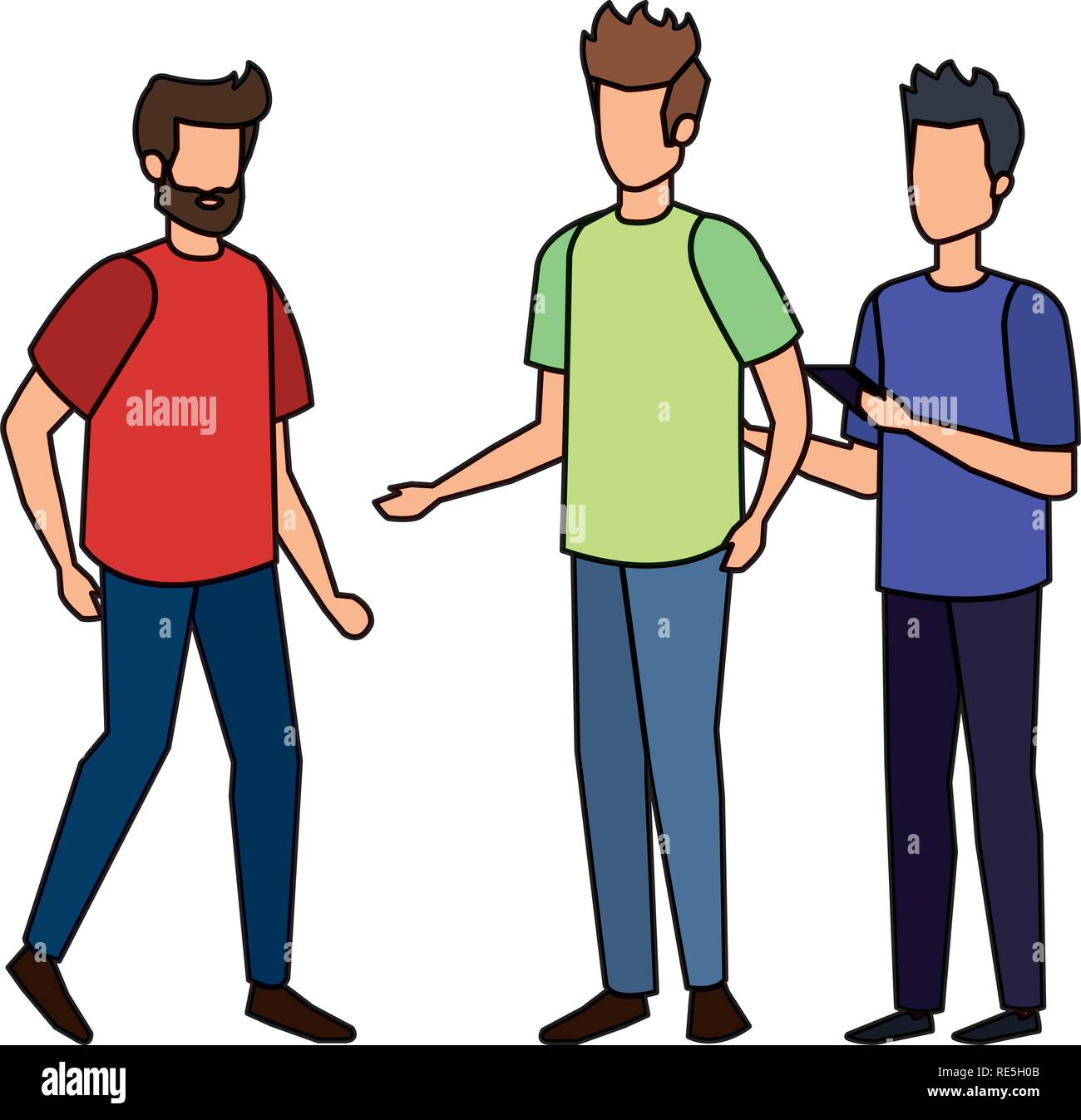 group of men avatars characters Stock Vector Image & Art - Alamy