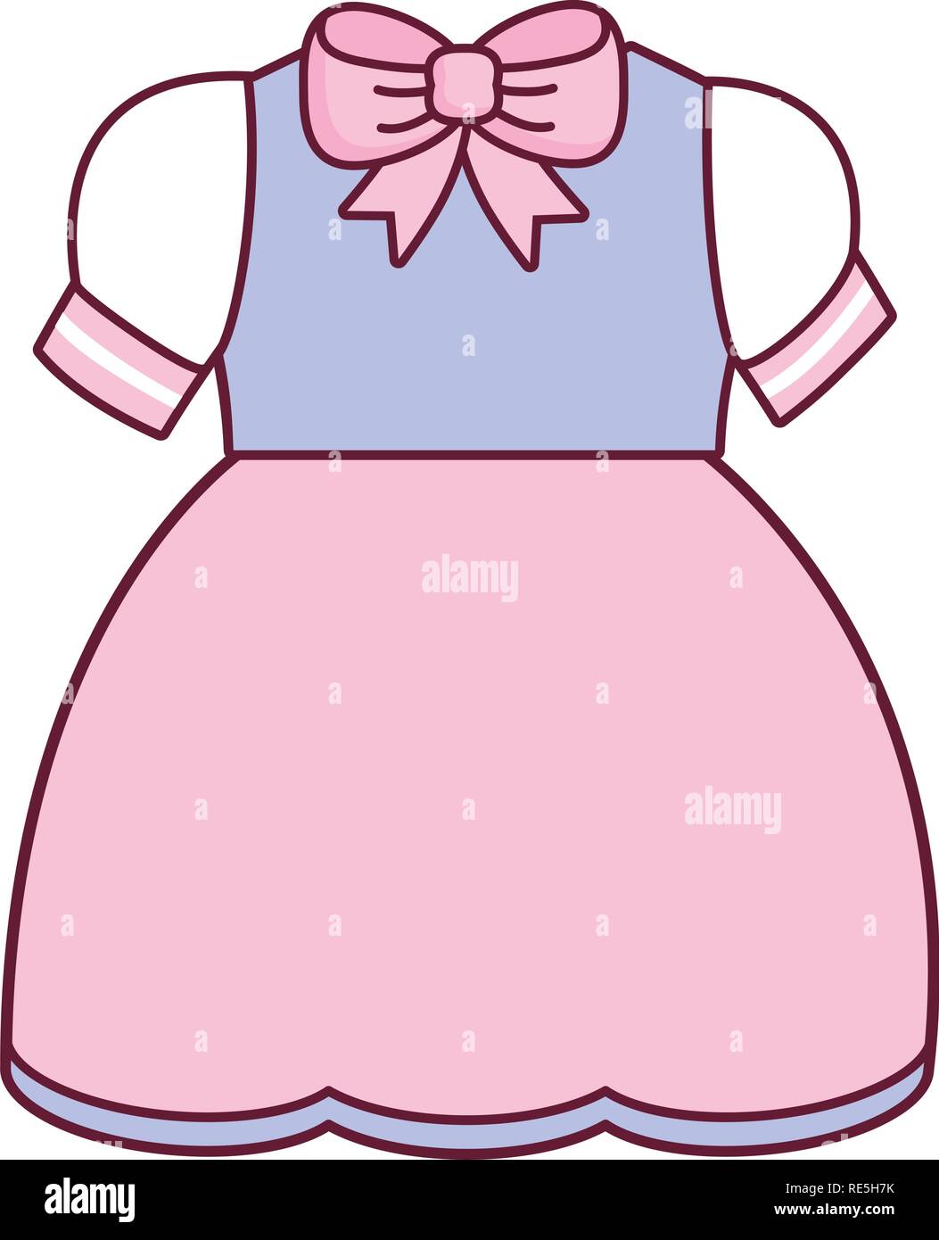 cute girl dress icon vector illustration design Stock Vector Image ...