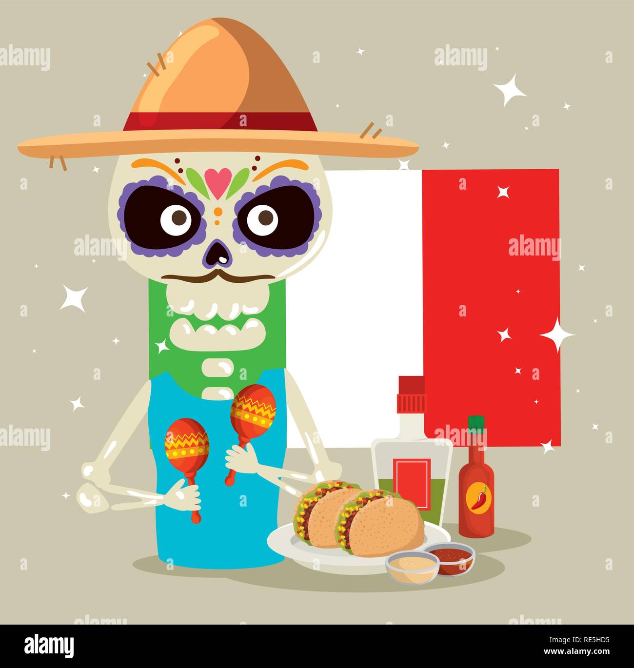 Day dead skeletons mexican Stock Vector Images - Alamy