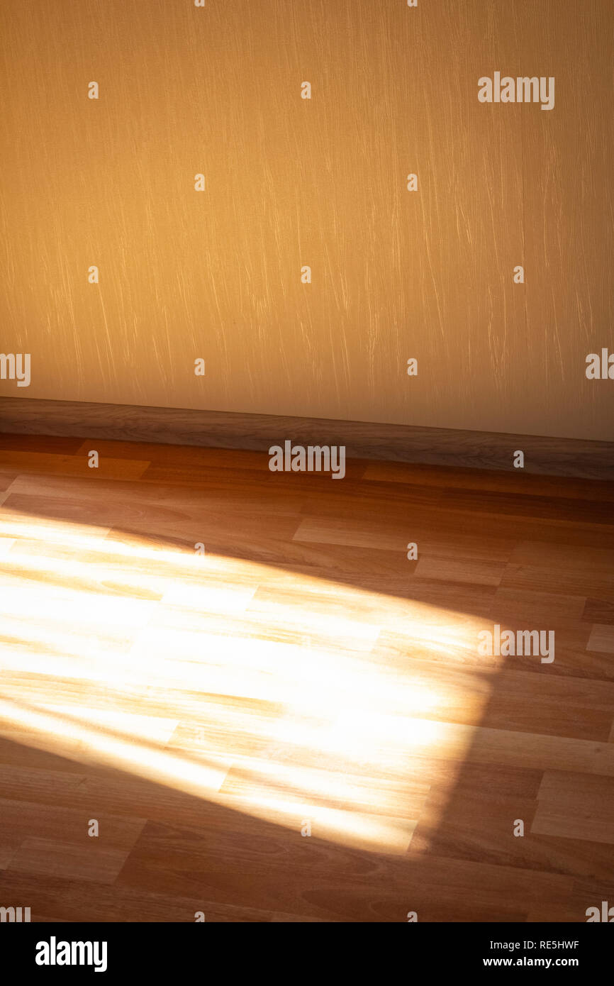 Sunlight on the parquet floor of the room Stock Photo - Alamy