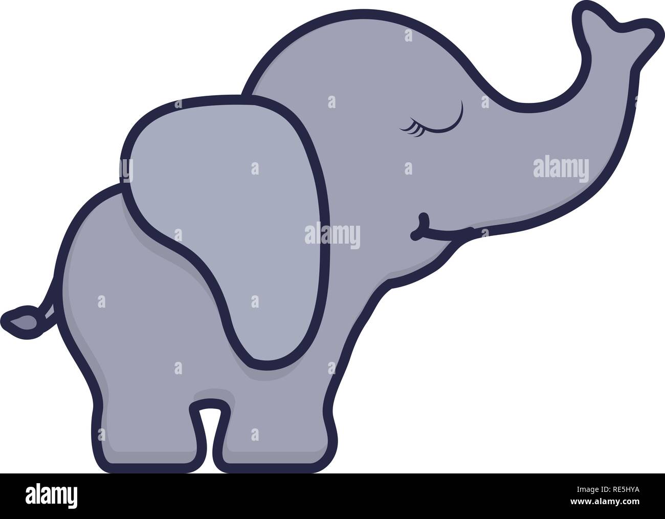 cute and little elephant character vector illustration design Stock ...
