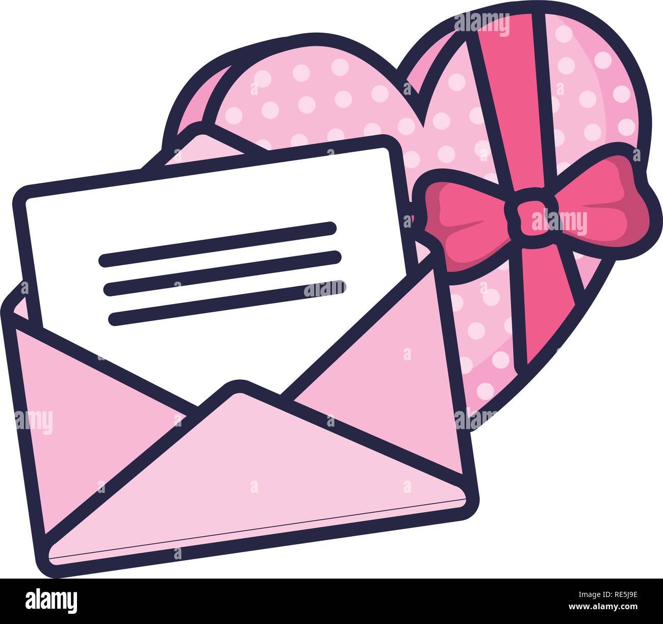 envelope with heart icon vector illustration design Stock Vector Image ...
