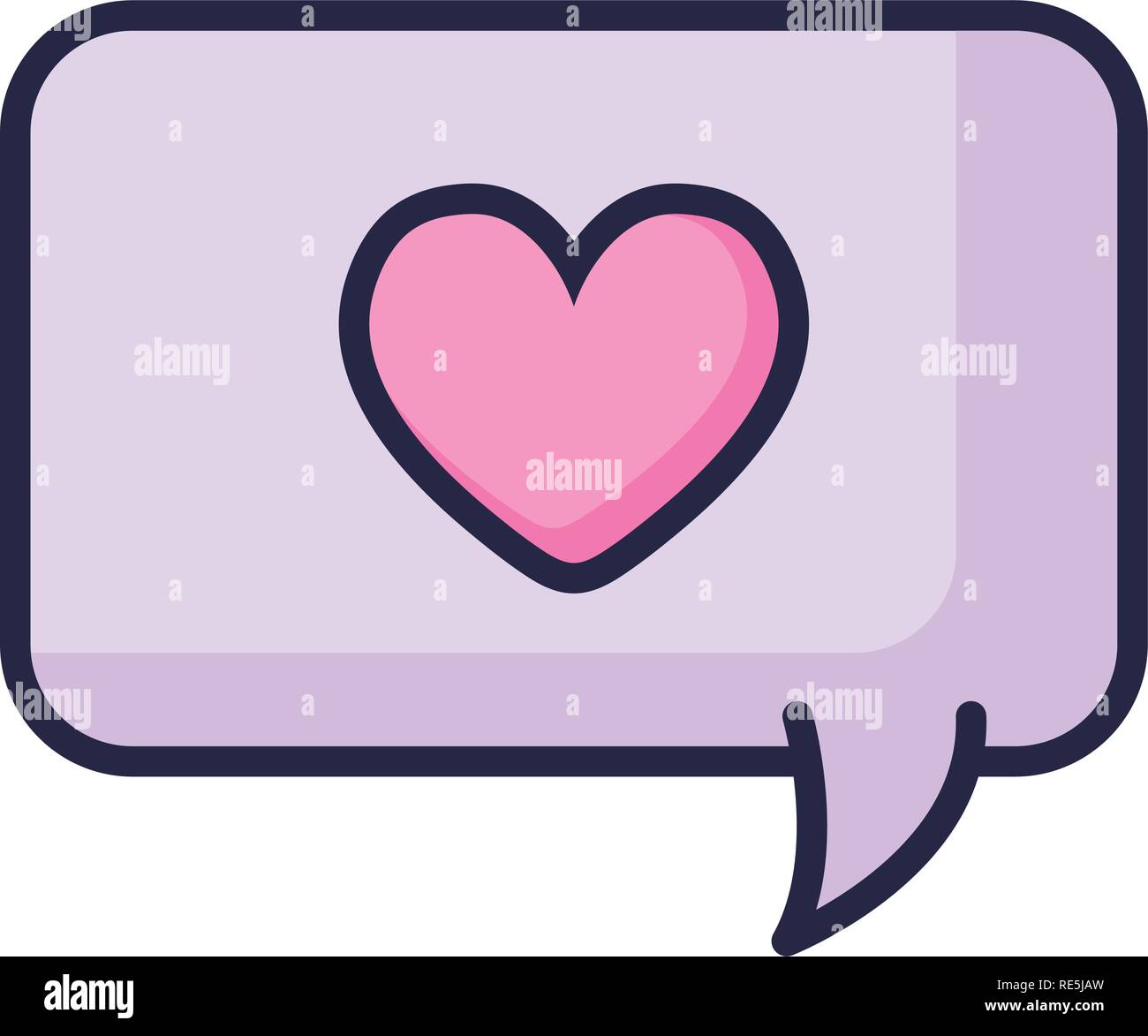 speech bubble with heart love vector illustration design Stock Vector ...