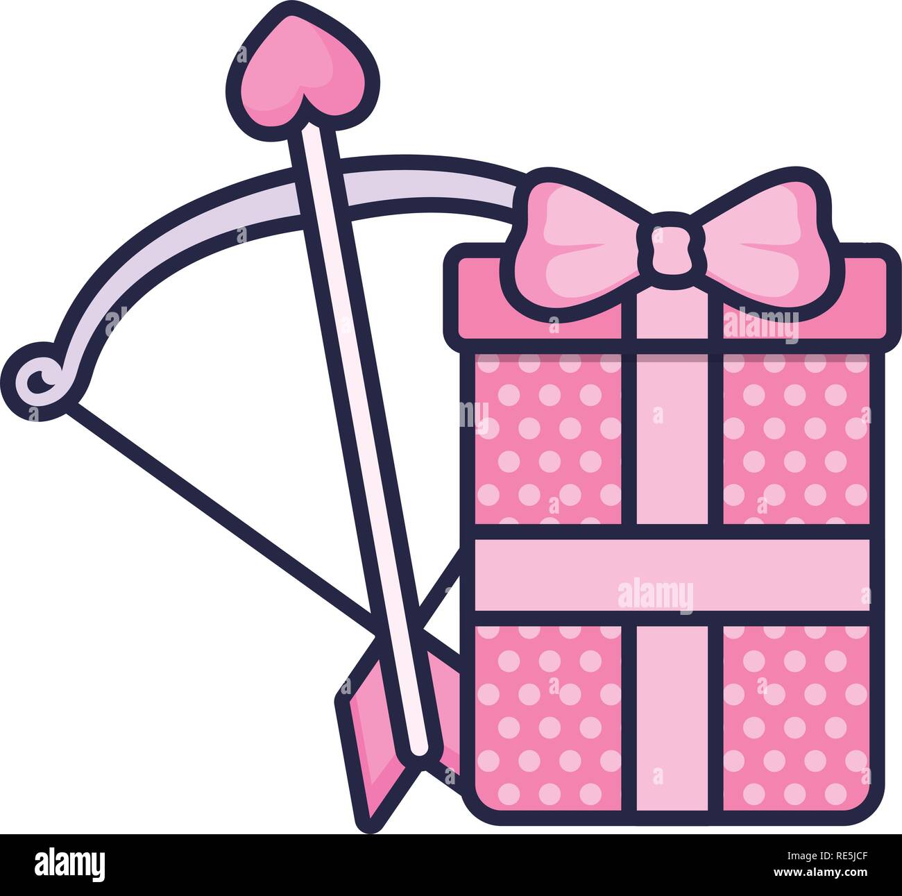 gift box present with arrow vector illustration design Stock Vector ...