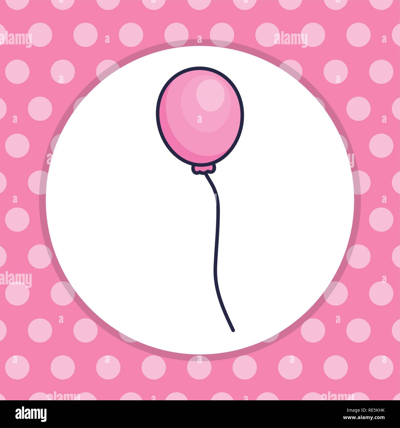 Balloon Helium Floating Icon Vector Illustration Design Stock Vector