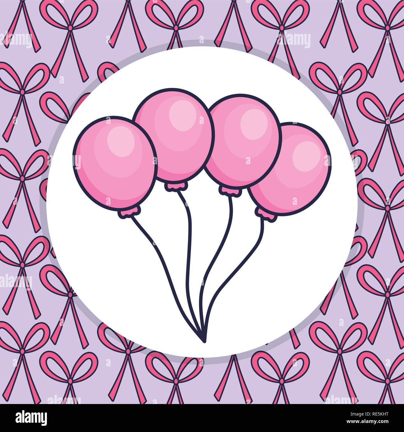Balloons Helium Floating Icon Vector Illustration Design Stock Vector