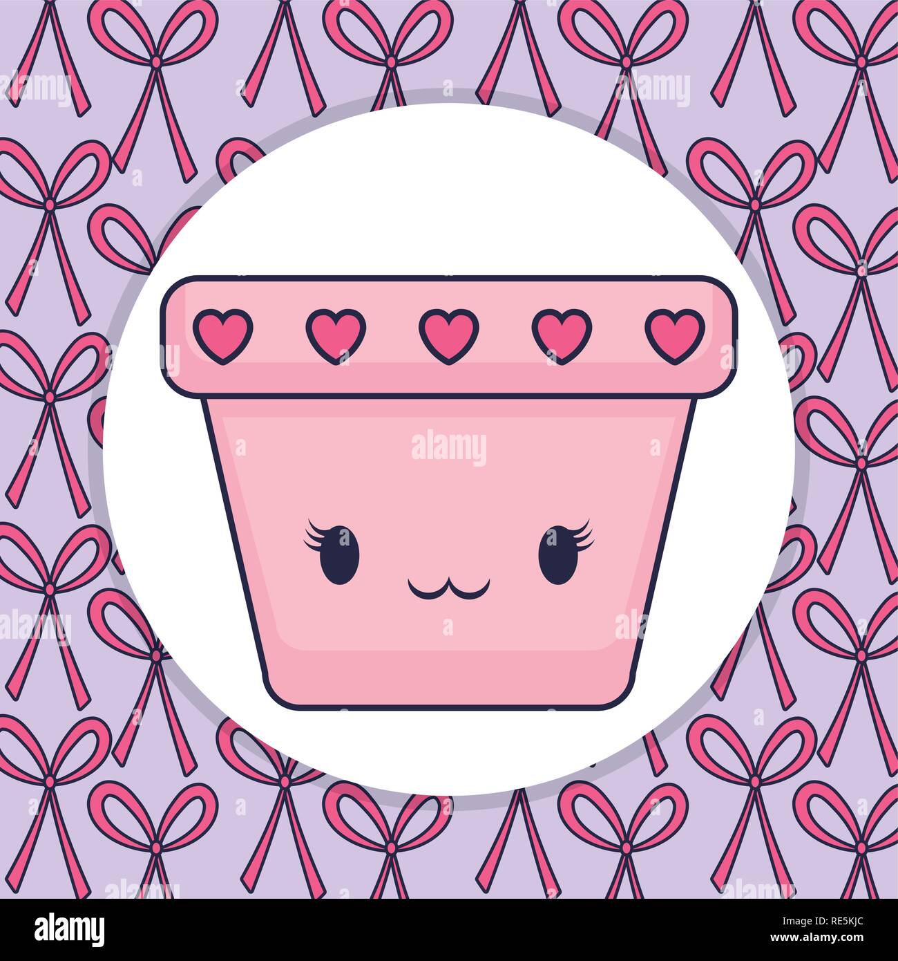 pot of plant kawaii character vector illustration design Stock Vector ...