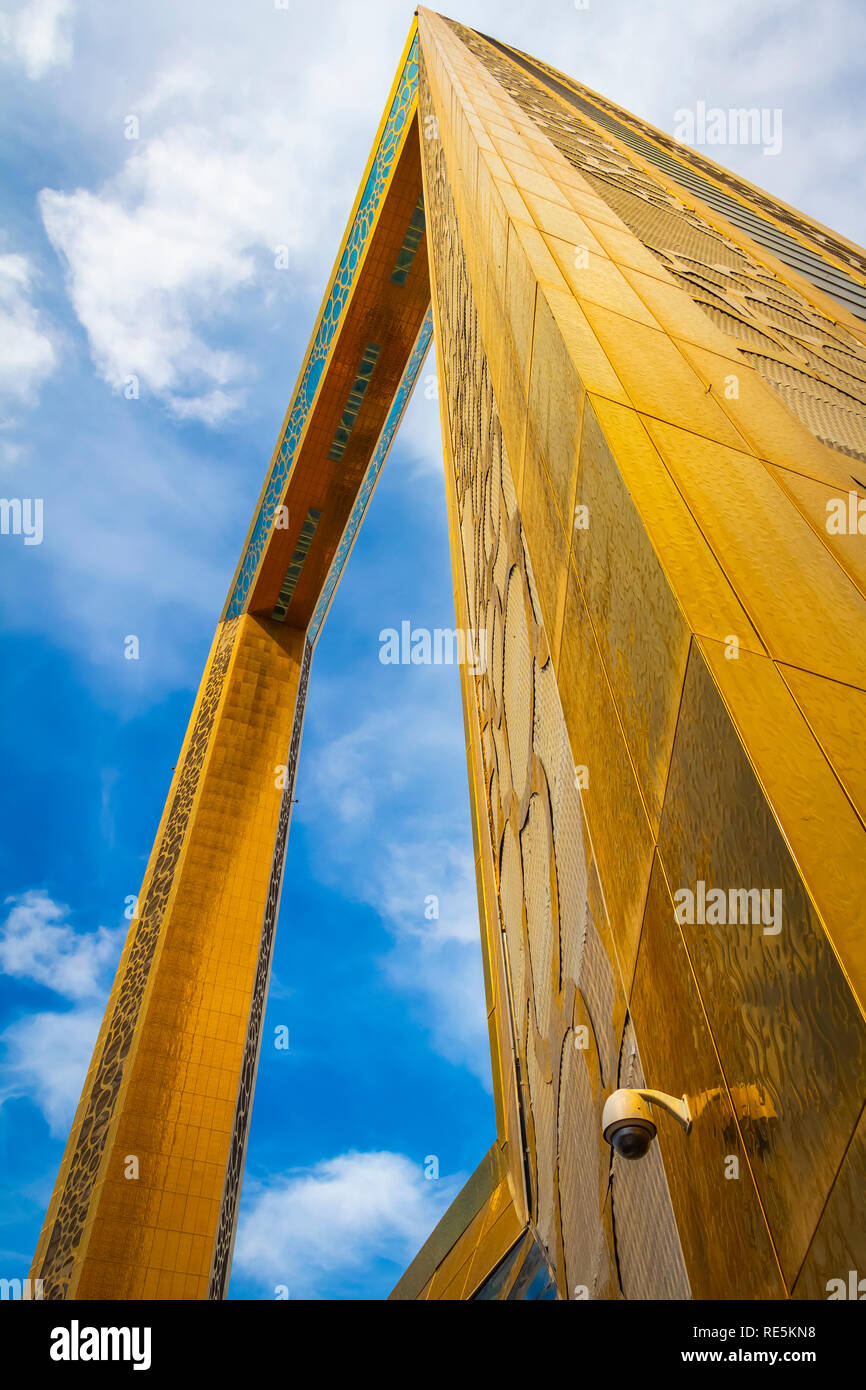 Dubai, UAE - November 28, 2018: The famous Dubai Frame is located in ...