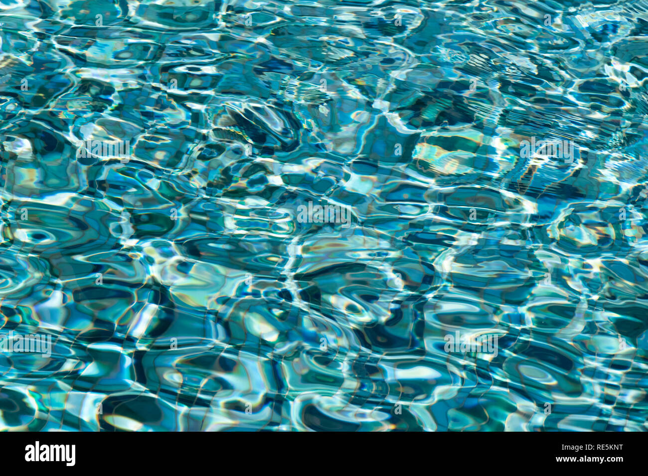 Pure turquoise water in the pool with fountains Stock Photo - Alamy