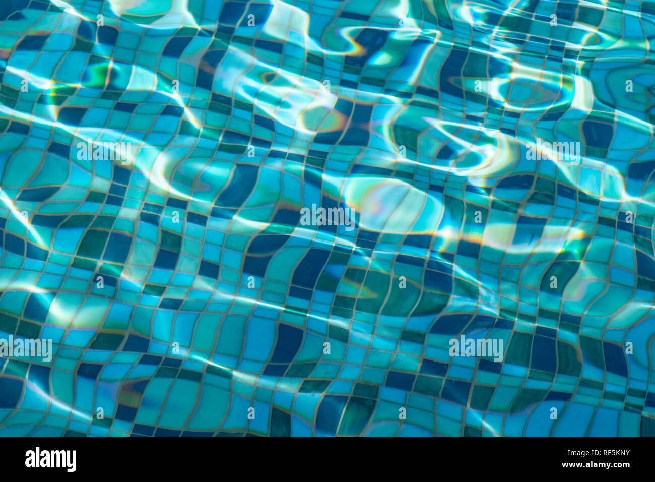 Pure turquoise water in the pool with fountains Stock Photo - Alamy