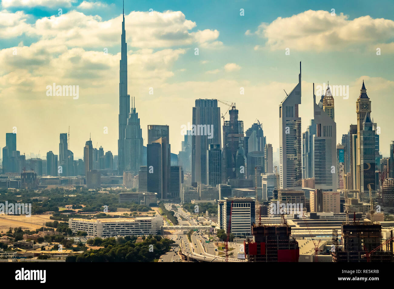 Dubai, UAE - November 28, 2018: View of the city from the top of the ...