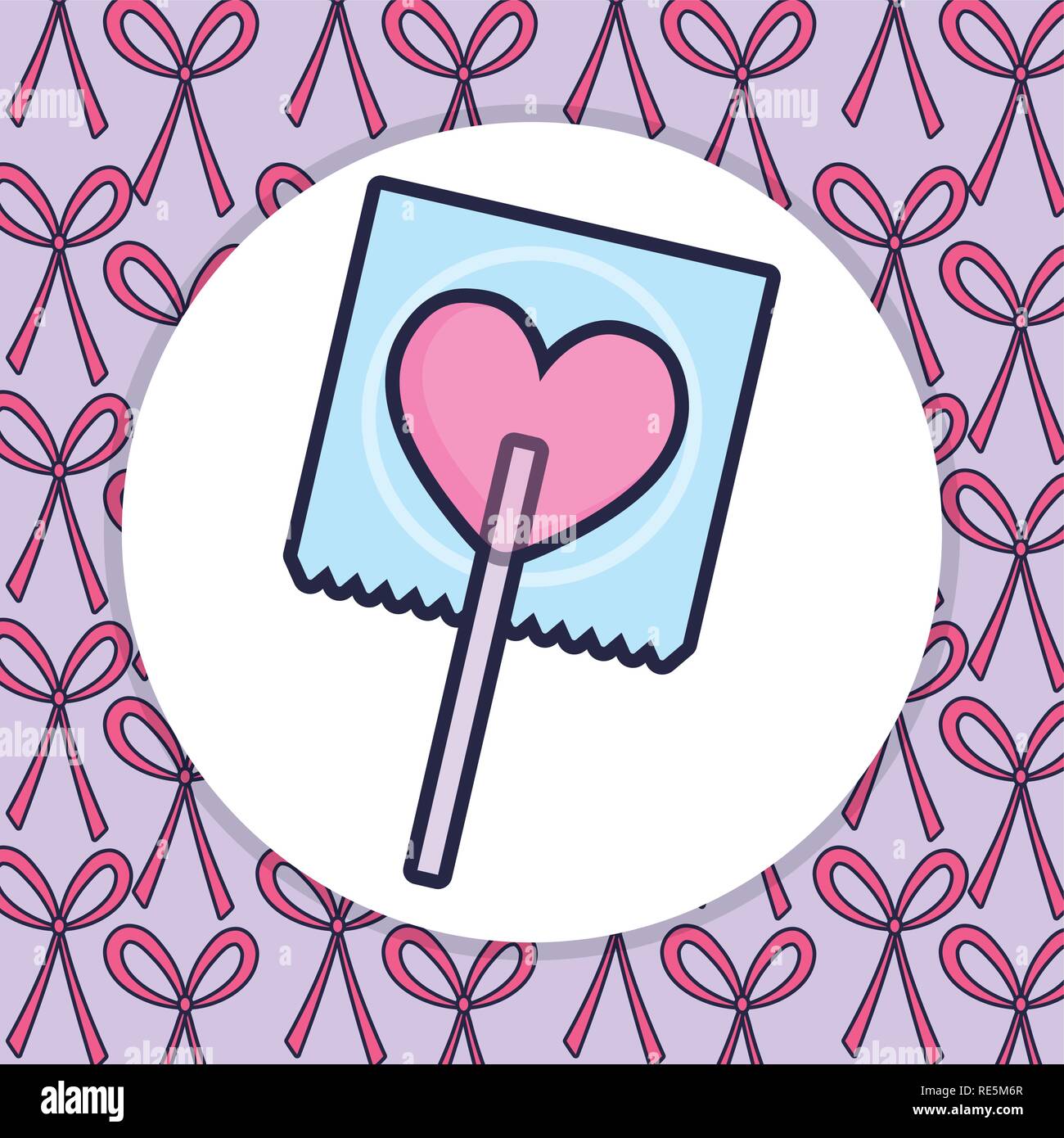 heart love sweet candy vector illustration design Stock Vector Image ...