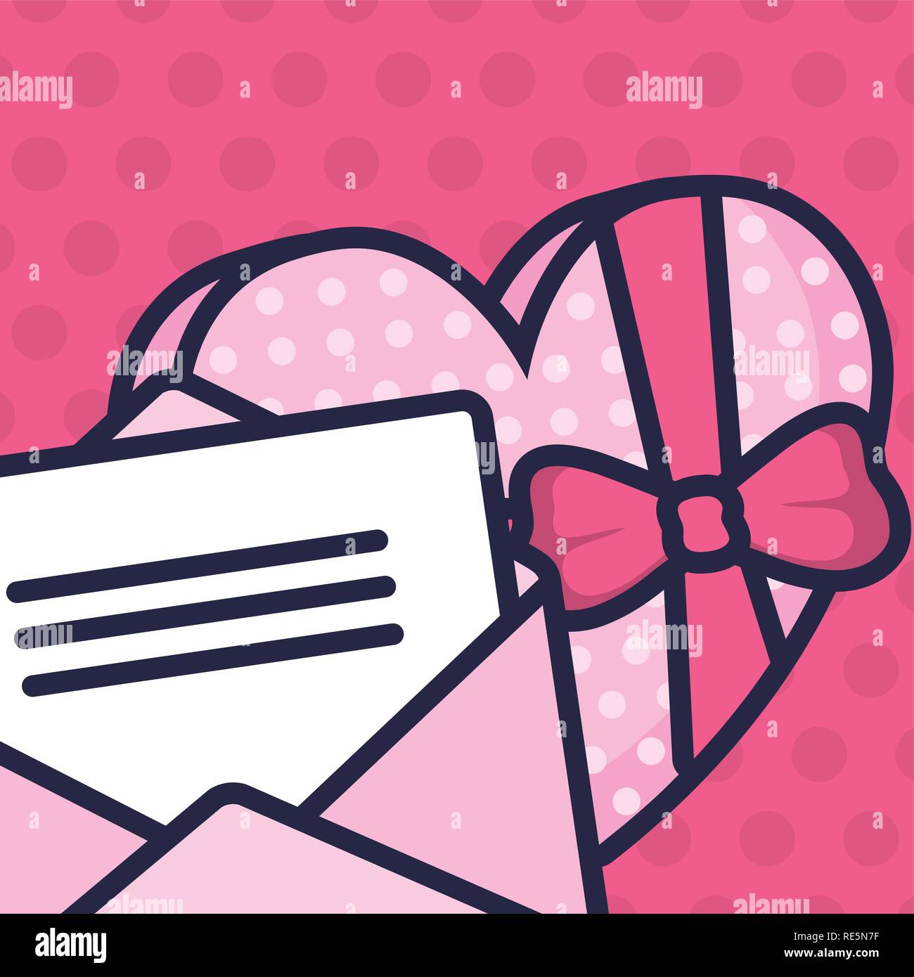 envelope with heart icon vector illustration design Stock Vector Image ...