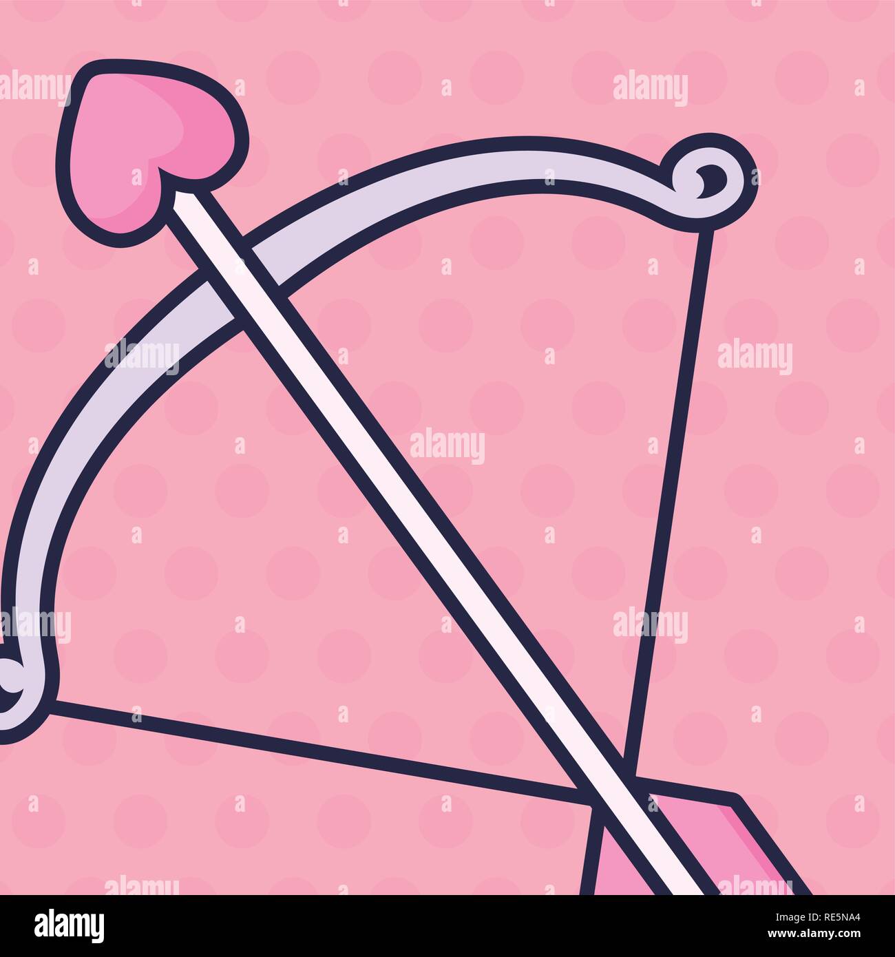 heart love with arrow vector illustration design Stock Vector Image ...