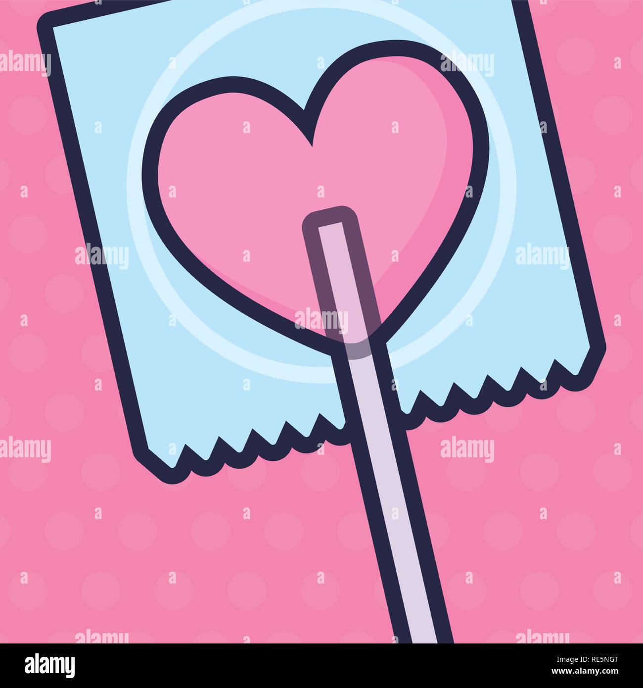 heart love sweet candy vector illustration design Stock Vector Image ...