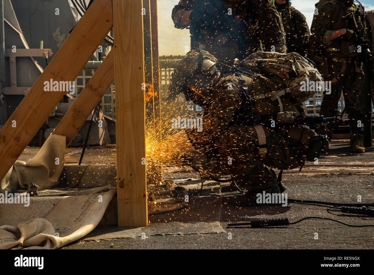 A Marine with the 31st Marine Expeditionary Unit's Maritime Raid Force ...