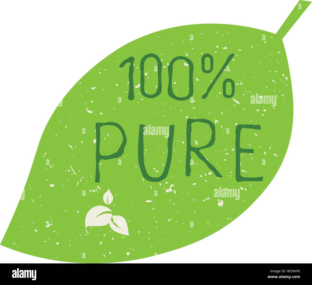 100 Pure label and high quality product badges. Bio healthy Eco food ...