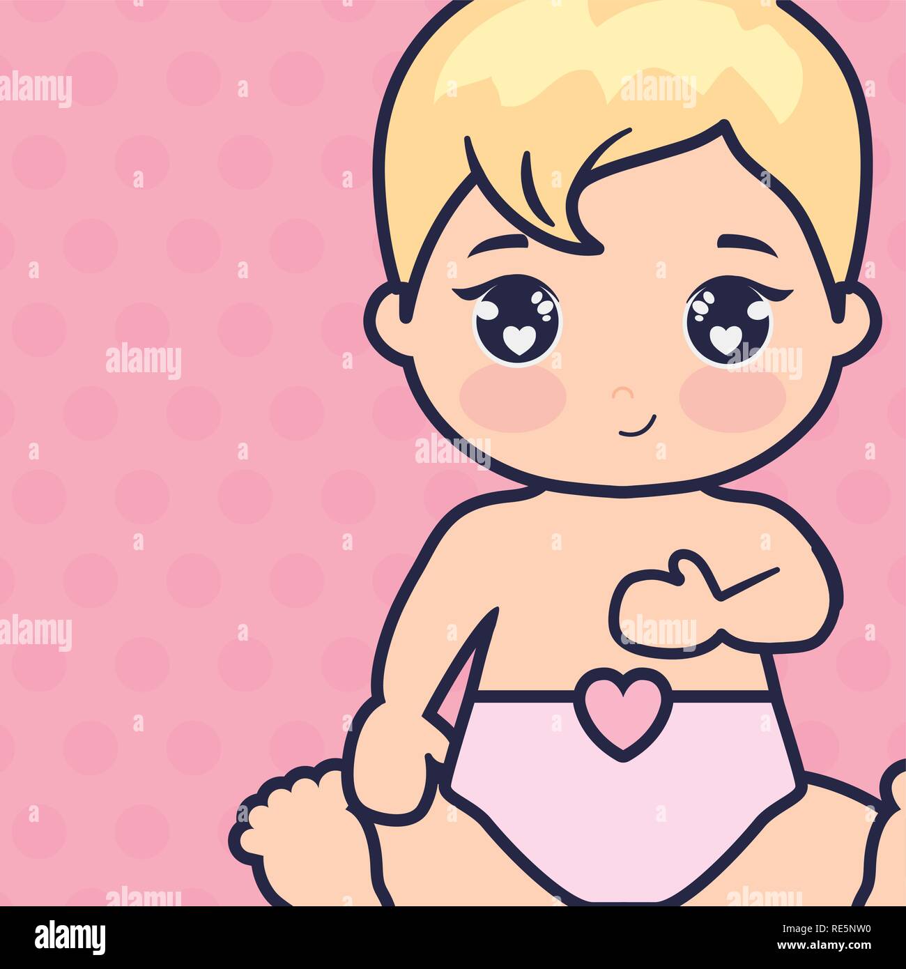 cute and little baby love vector illustration design Stock Vector Image ...