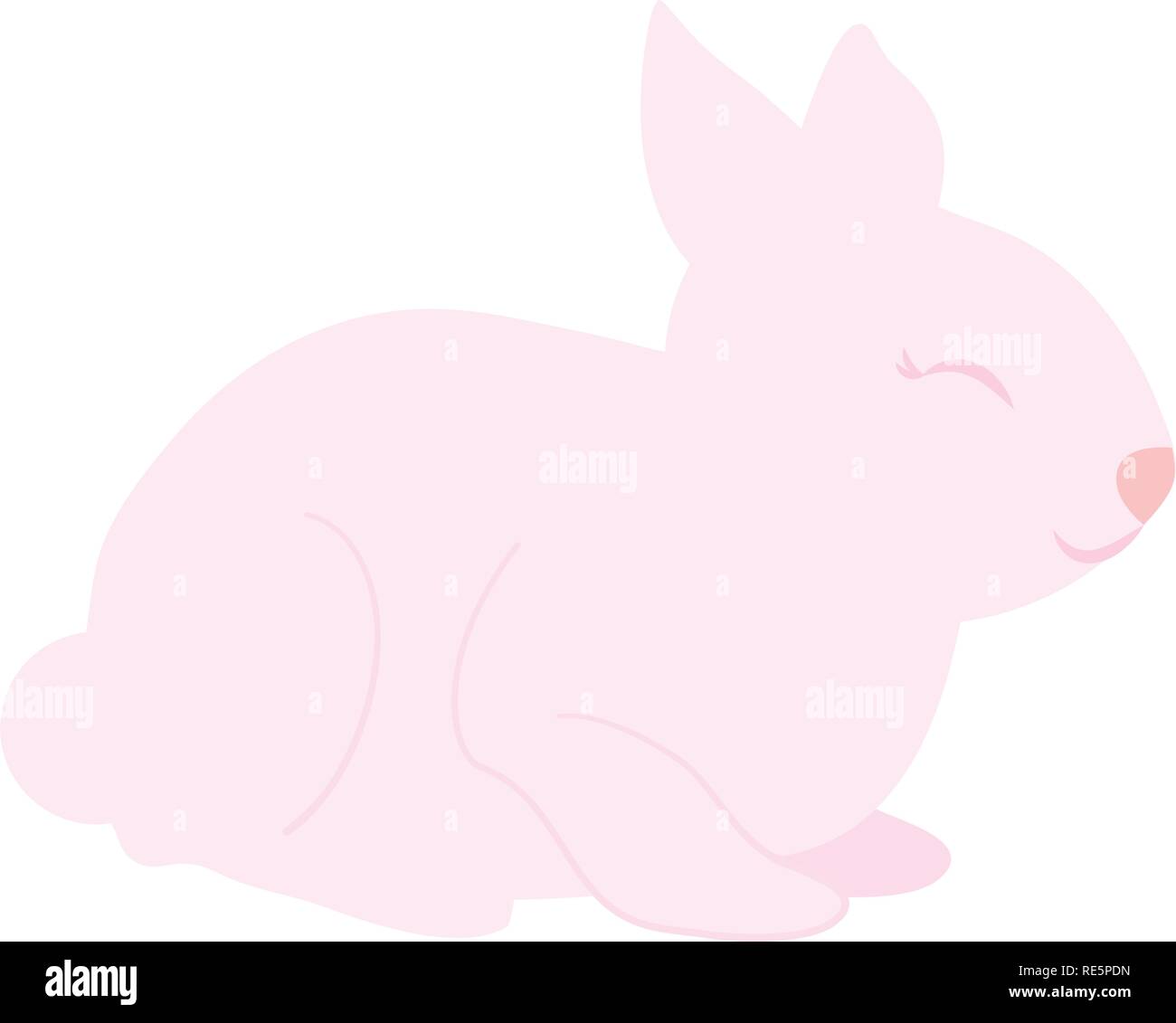 cute and little rabbit character vector illustration design Stock ...