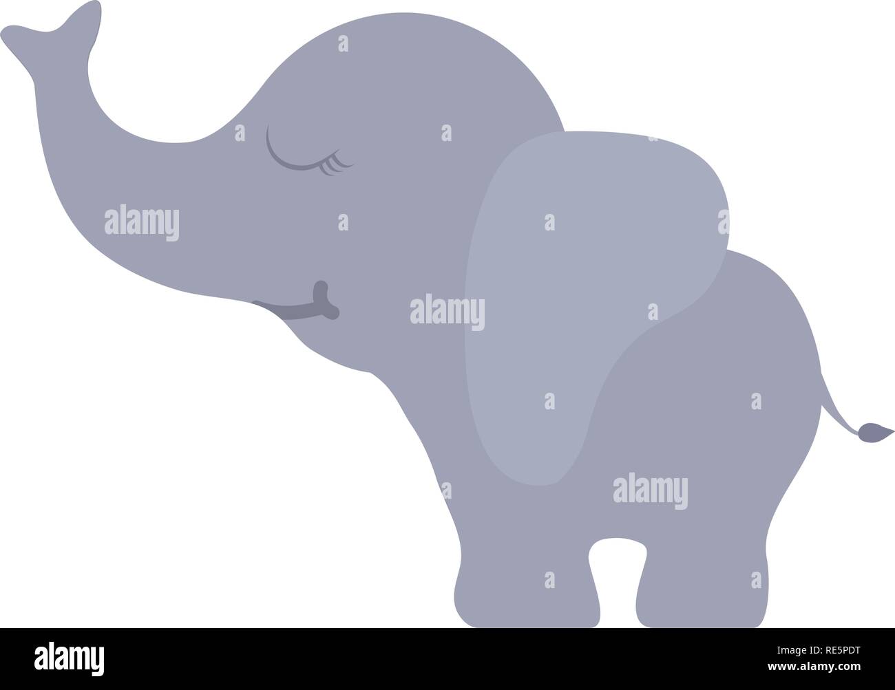 cute and little elephant character vector illustration design Stock ...