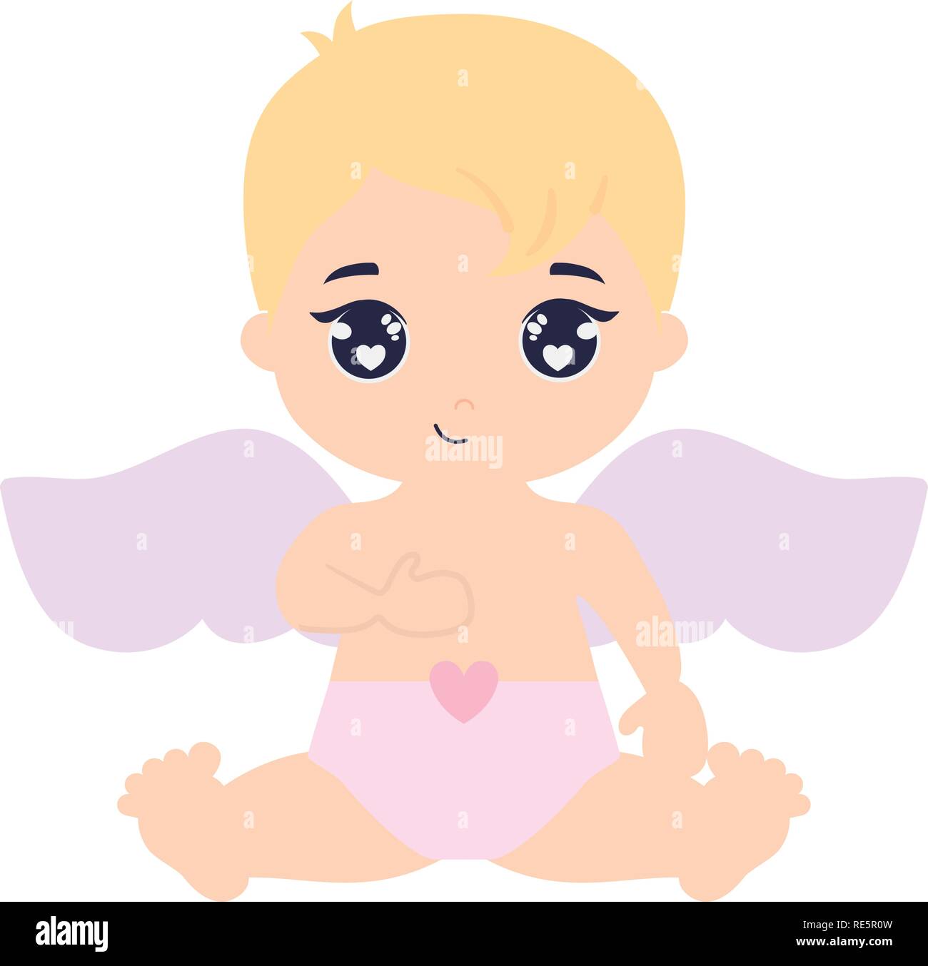 little cupid baby character vector illustration design Stock Vector ...