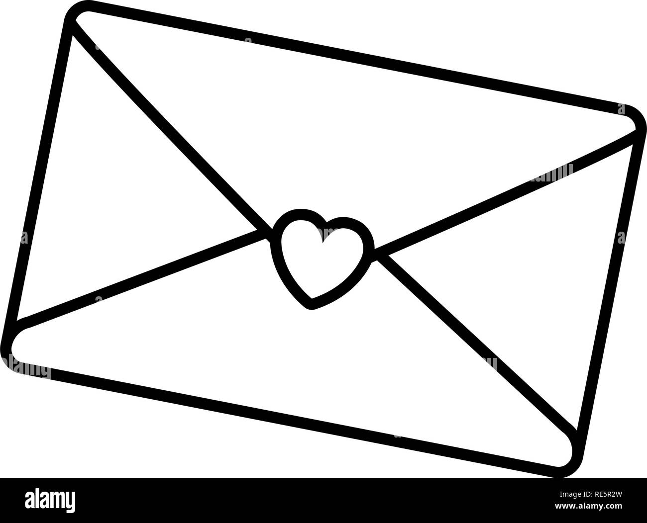 envelope with heart icon vector illustration design Stock Vector Image ...