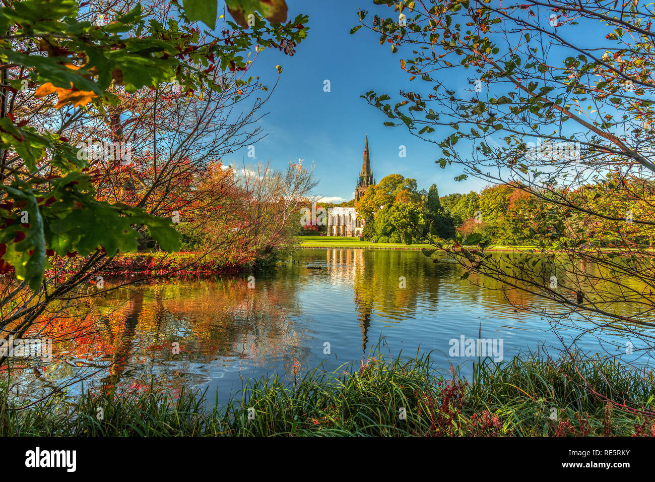 The Chapel at Clumber Park in Autumn Stock Photo - Alamy