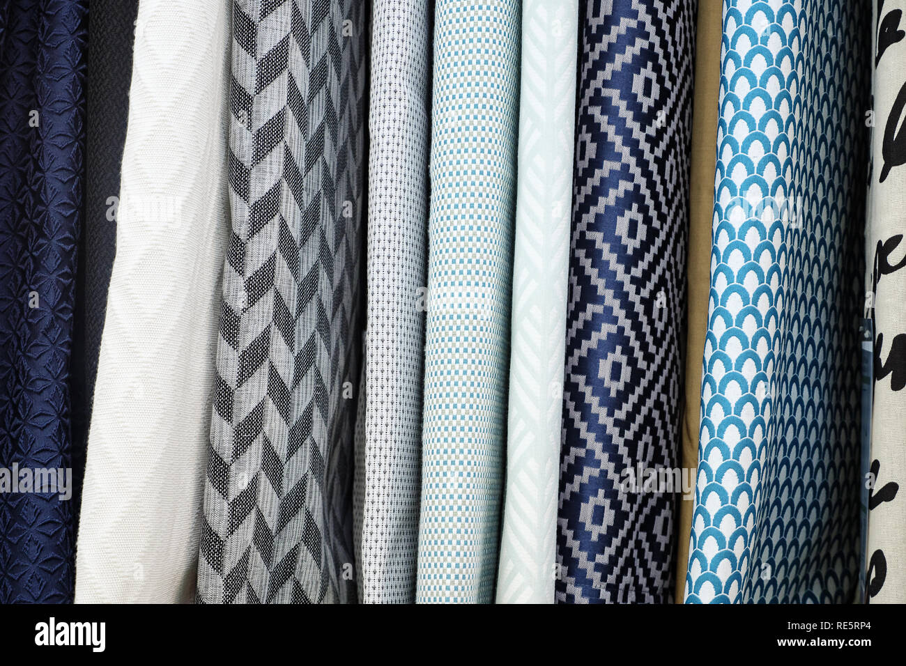 Fabric sample hanging hi-res stock photography and images - Alamy