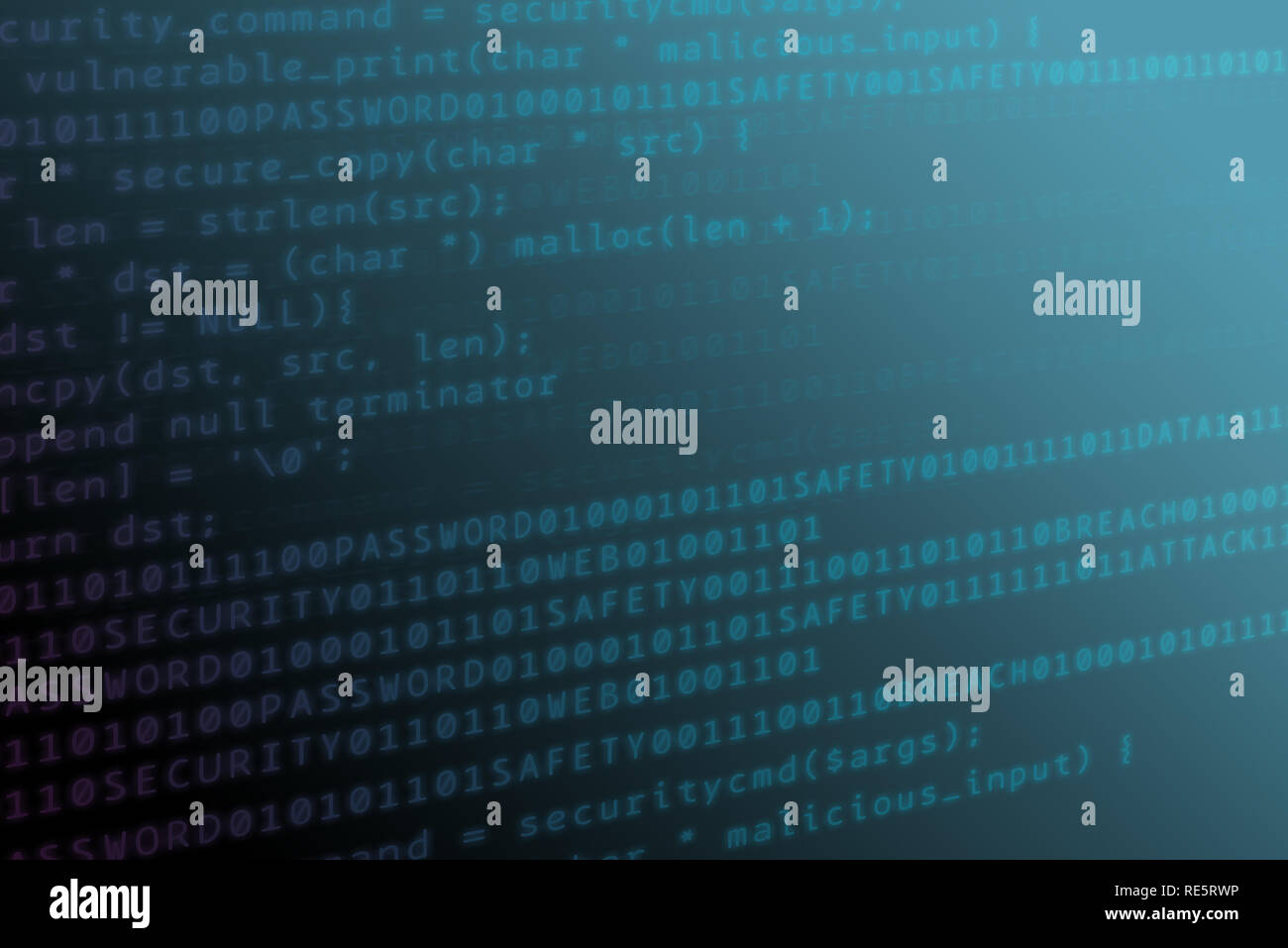 Concept art of coding with hacking related keywords including password ...