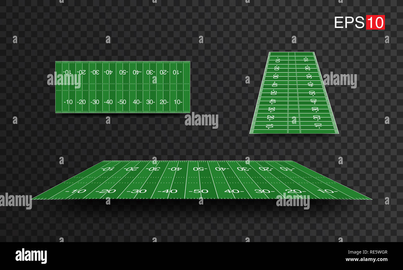 illustration American Football fields with different perspective ...