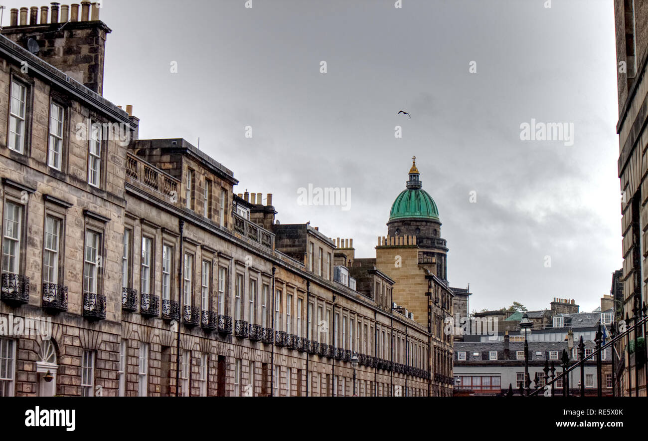 A photograph of a typical view of the West End of the City of Edinburgh ...
