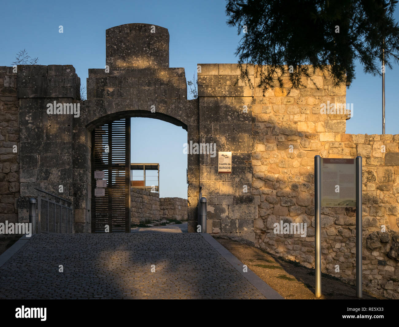 Entrance of the Castle of Burgos, Spain Stock Photo - Alamy