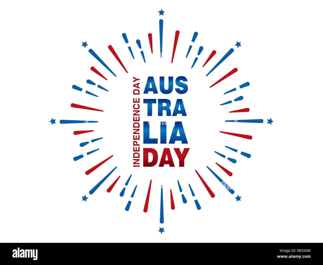 Happy Australia day lettering, calligraphy. Map of Australia with flag ...