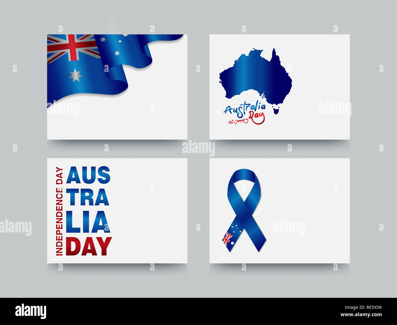 Happy Australia day lettering, calligraphy. Map of Australia with flag ...