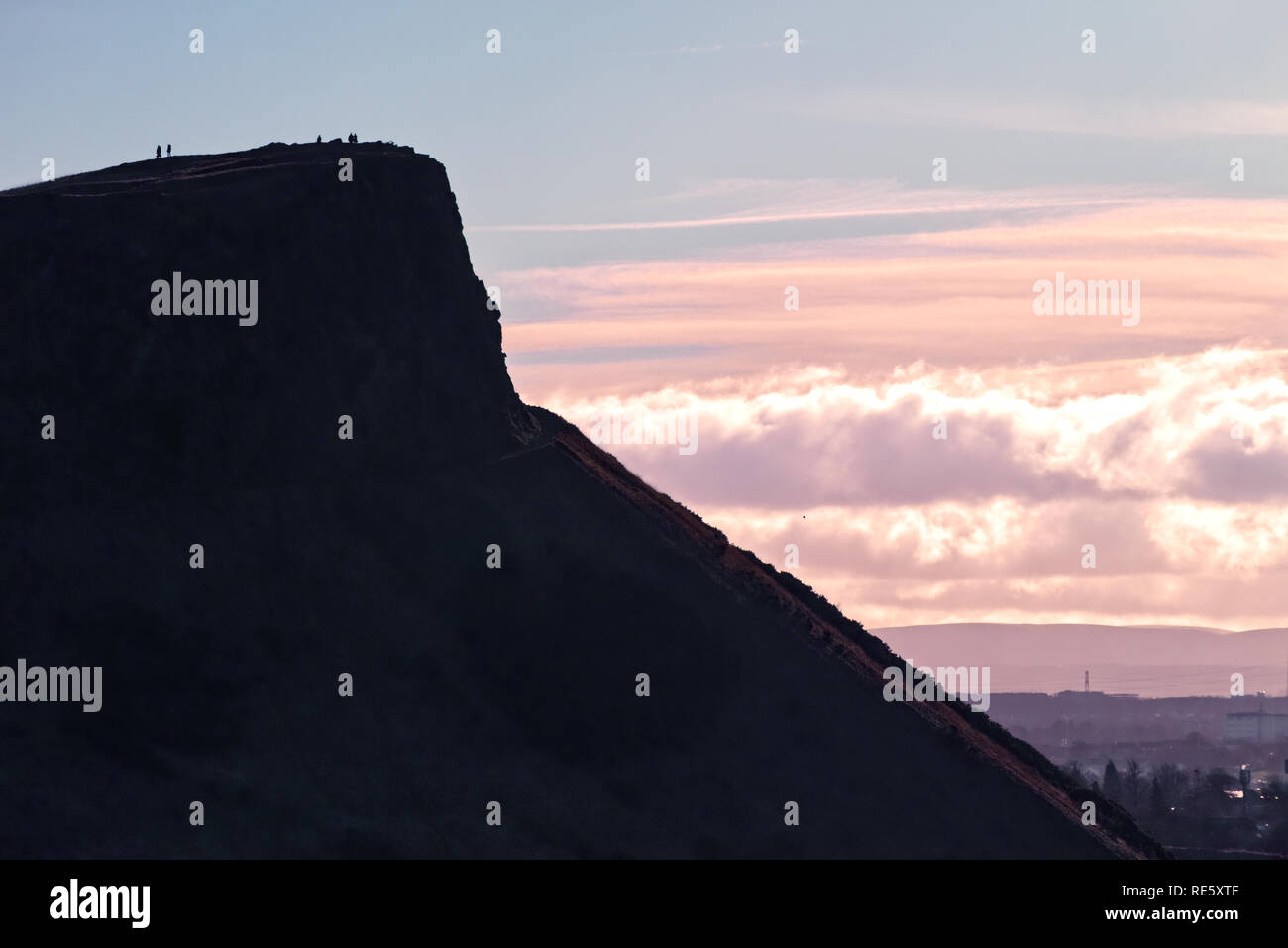 A photograph of a steep hill against the sunset Stock Photo - Alamy