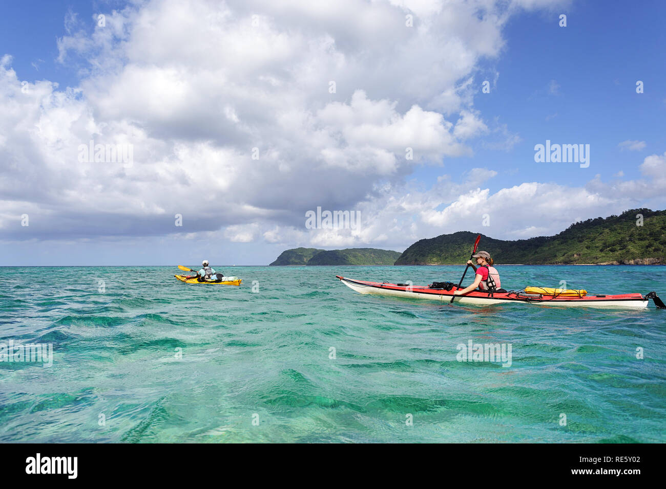 Kayaking expedition at tropical islands Stock Photo - Alamy